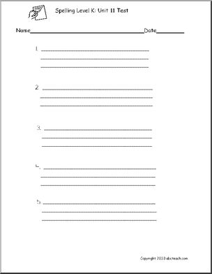 Spelling Level K, unit 11 I abcteach.com