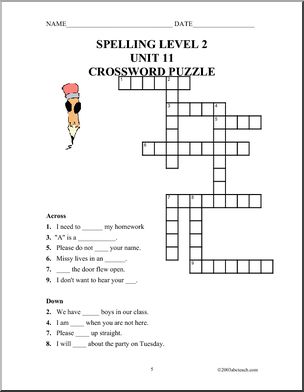 Spelling Level 2, unit 11 (elementary) I abcteach.com