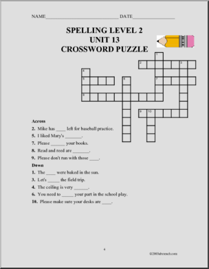 Spelling Level 2, unit 13 (elementary) – Abcteach