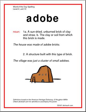 Spelling Level 2, unit 13 - word posters (elementary) I abcteach.com
