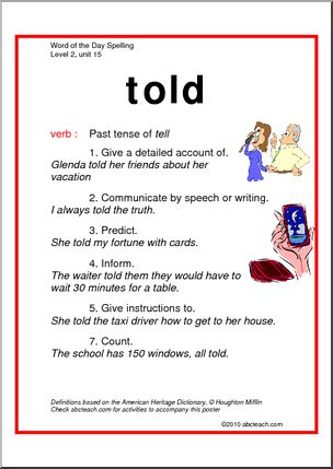 Spelling Level 2, unit 15 - word posters (elementary) I abcteach.com