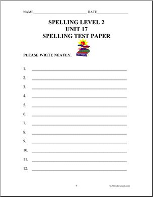 Spelling Level 2, unit 17 (elementary) – Abcteach