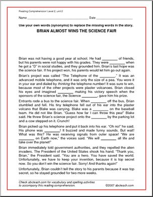 Spelling Level 2, Unit 2 - reading work (elementary) I abcteach.com