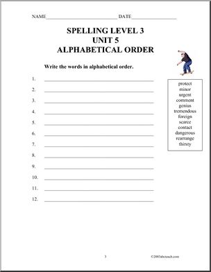 Spelling Level 3, unit 5 I abcteach.com