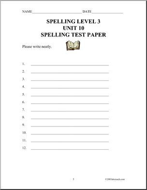 Spelling Level 3, unit 10 – Abcteach