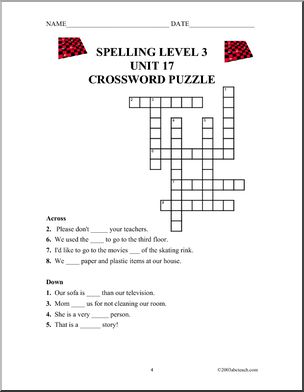 Spelling Level 3, unit 17 I abcteach.com
