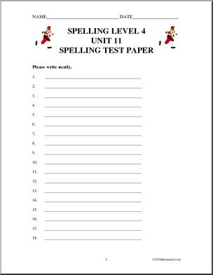 Spelling Level 4, unit 11 (high school-adult) – Abcteach