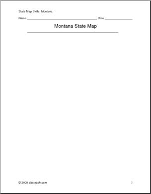 Map Skills: Montana (with map) – Abcteach