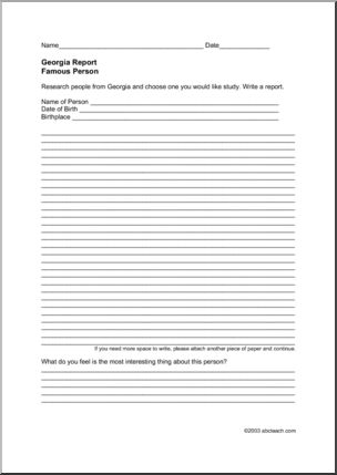 Report Form: Georgia | Abcteach