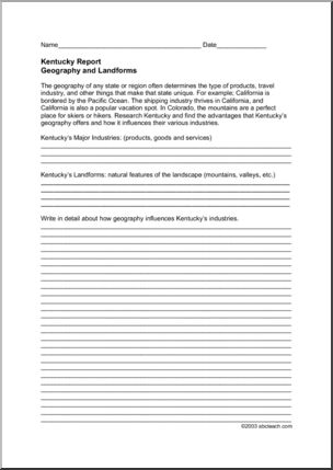 Report Form: Kentucky | Abcteach