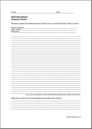 Report Form: Nebraska | Abcteach