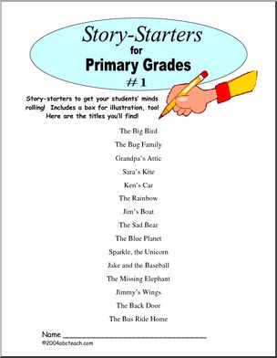 Story Starters (elementary) I abcteach.com