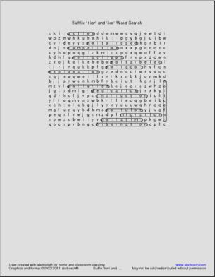 Suffixes – ion/ â€“ tion Rules and Practice – Abcteach