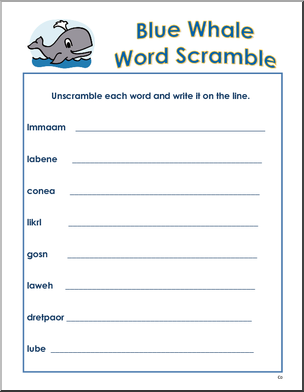 Summer Fun Packet: Blue Whale – Abcteach