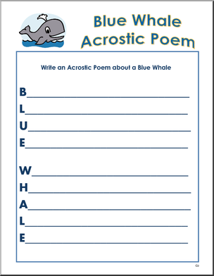 Summer Fun Packet: Blue Whale – Abcteach