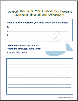 Summer Fun Packet: Blue Whale – Abcteach