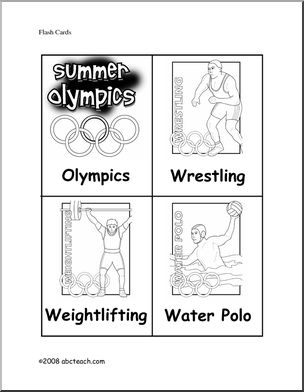 Flashcards: Summer Olympics (elem) | Abcteach
