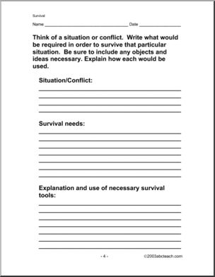 Unit: Survival! (upper elem/middle) | Abcteach