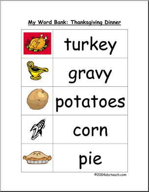 Unit: Thanksgiving Dinner and more (primary) | Abcteach