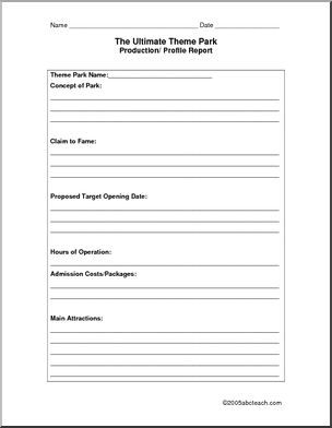Project: Design a Theme Park (upper elem/ middle) | Abcteach