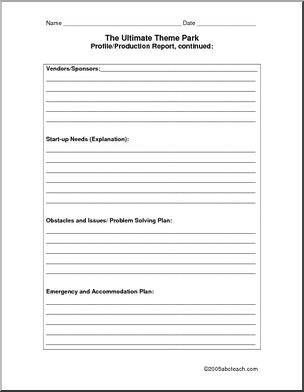 Project: Design a Theme Park (upper elem/ middle) | Abcteach