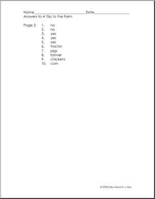 A Trip to the Farm (full color) Rebus I abcteach.com