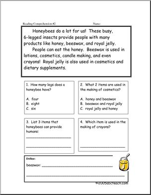Comprehension: Honeybees (primary) – Abcteach