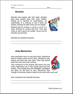 Unit: Labor Day (upper elementary) | Abcteach