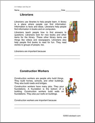 Unit: Labor Day (upper elementary) | Abcteach