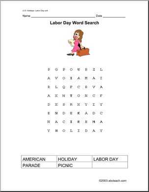 Unit: Labor Day (upper elementary) | Abcteach