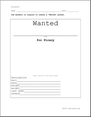 Pirates! (elementary/upper elementary) Unit I abcteach.com