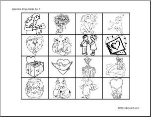 Valentine's Day Bingo - Bingo Game - Printable Valentine Bingo Game