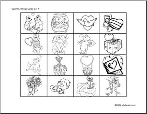 Valentine's Day Bingo - Bingo Game - Printable Valentine Bingo Game