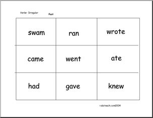 Verbs - Irregular (set 1) Flashcards I abcteach.com