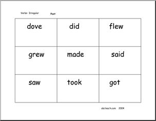 Verbs - Irregular (set 2) Flashcards I abcteach.com