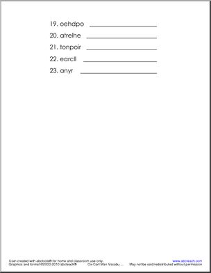 Book: Ox-Cart Man Vocabulary Set 2 (hard) (elementary) | Abcteach