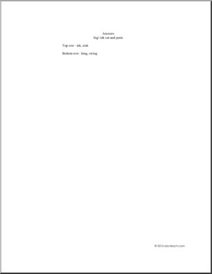 ing-ink Words Worksheet Cut & Paste (K-1) Words from Words – Abcteach