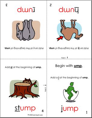 Booklet of ump Words (foldable) (b/w) (primary) Words from Words – Abcteach