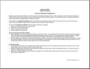 Booklet ump Words (color) (primary) Words from Words – Abcteach