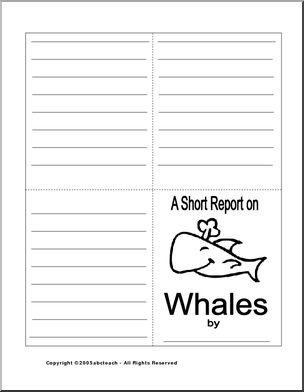 Report Form: Whales | Abcteach
