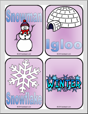Go Fish Card Game - Winter Themed Card Games - Go Fish Printable Games