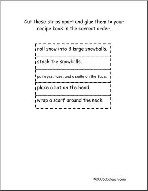 Story Sequence: Snowman (primary) | Abcteach