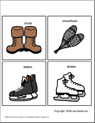 Matching: Winter (preschool/primary) | Abcteach