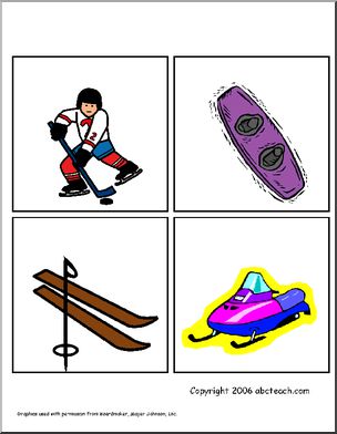 Matching: Winter (preschool/primary) – Abcteach