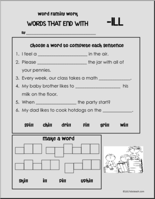 Word Endings – Vowels E and I Word Families – Abcteach