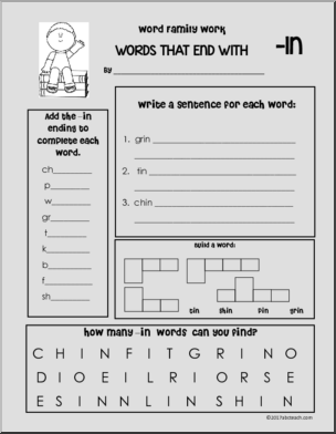 Word Endings – Vowels E and I Word Families – Abcteach