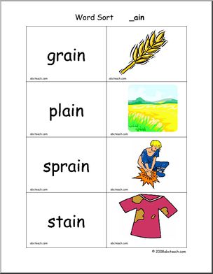 Word Family Word Sorts | Page 2 of 8 | Abcteach