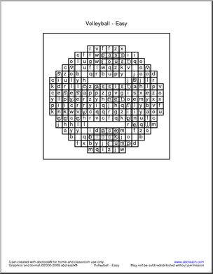 Word Search: Volleyball Terminology (easy) – Abcteach