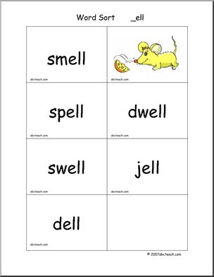 -ell Words’ Word Sort Center – Abcteach