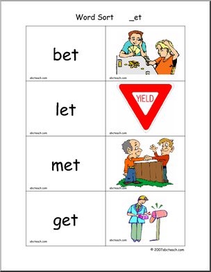 -et Words' Word Sort Center I abcteach.com